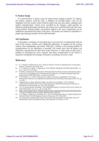 Gesture Gloves - For Speechless patients | PDF