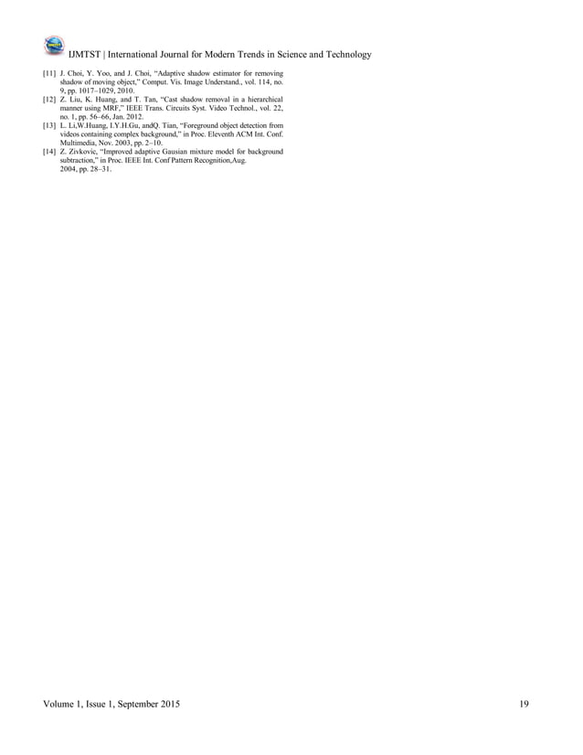 Effective Object Detection And Background Subtraction By Using M O I Pdf