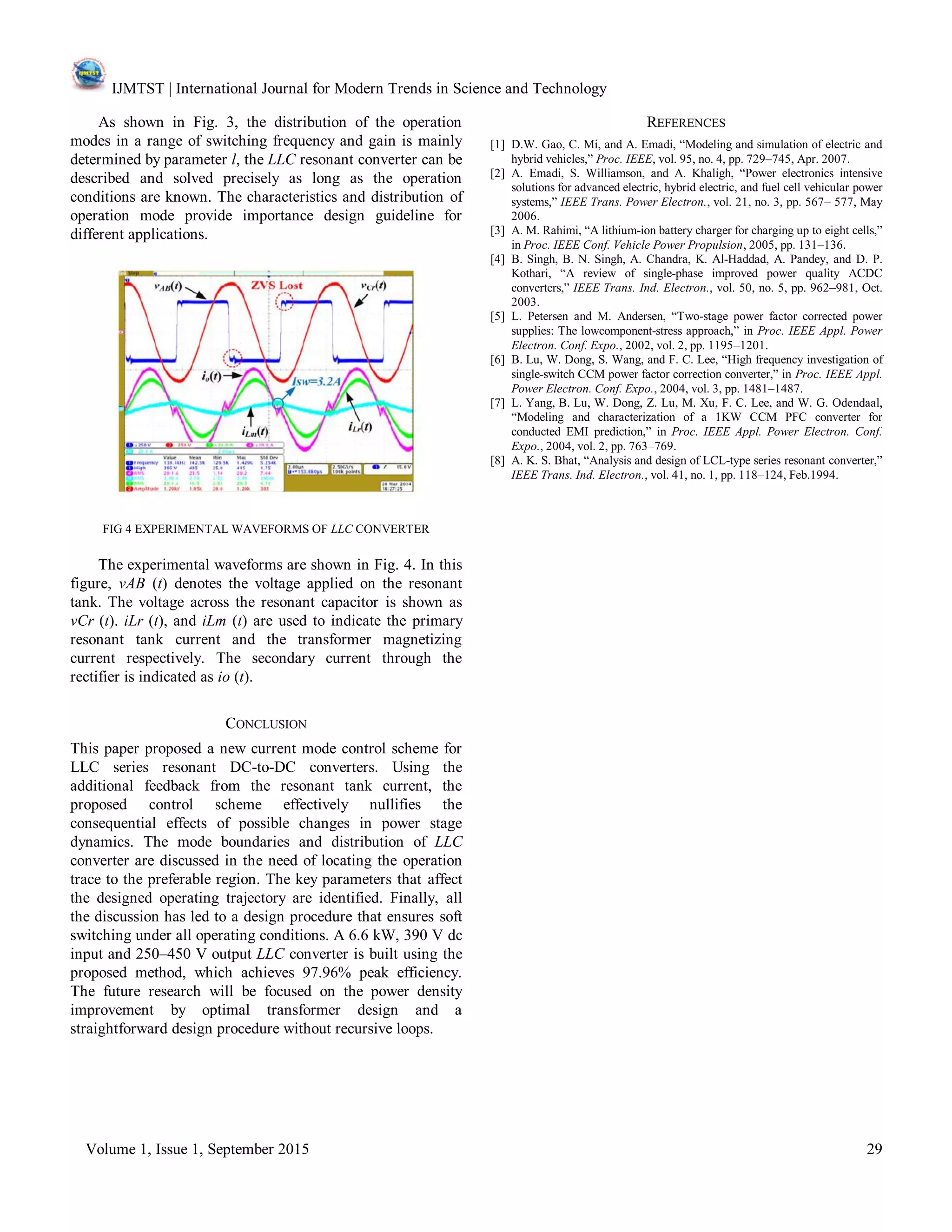 A Resonant Converter with LLC for DC-to-DC Converter Based Applications | PDF
