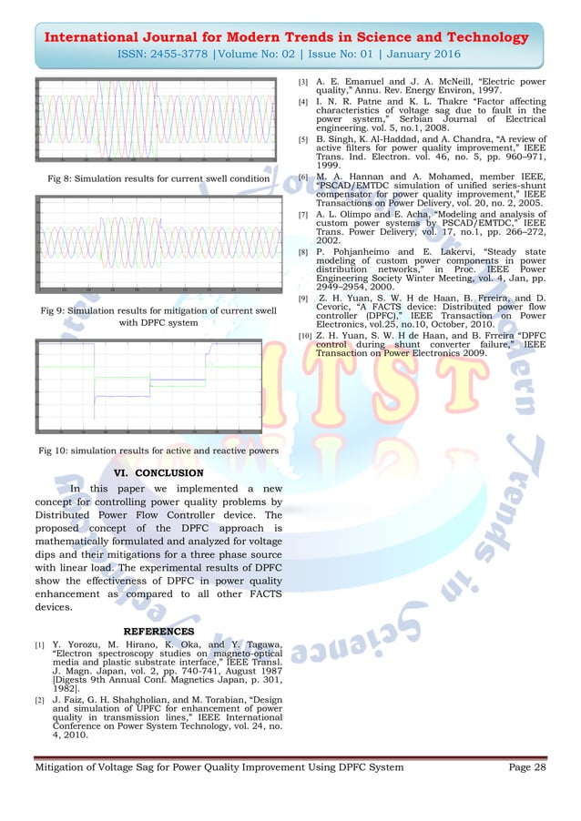 Mitigation Of Voltage Sag For Power Quality Improvement Using Dpfc