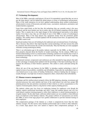 VALUE CHAIN OF POULTRY HATCHERIES IN BANGLADESH: A COMPARATIVE STUDY OF ...
