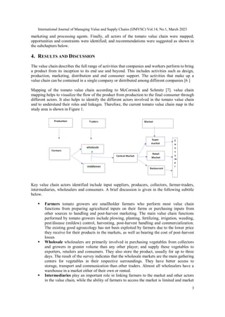 VALUE CHAIN ANALYSIS OF TOMATO: A CASE STUDY IN ANIS DISTRICT - DHAMAR ...