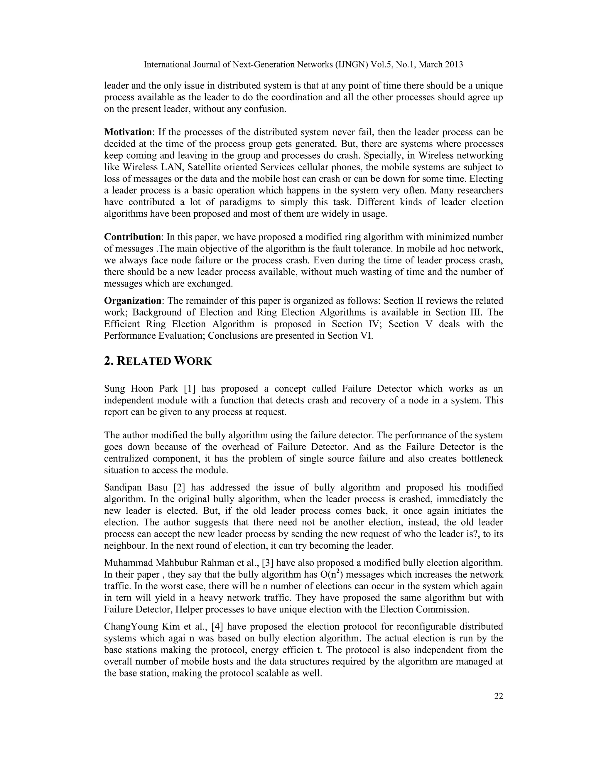 An Improved Leader Election Algorithm For Distributed Systems Pdf