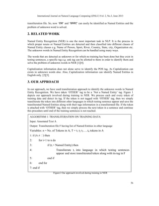 Ijnlc020306NAMED ENTITY RECOGNITION IN NATURAL LANGUAGES USING TRANSLITERATION | PDF