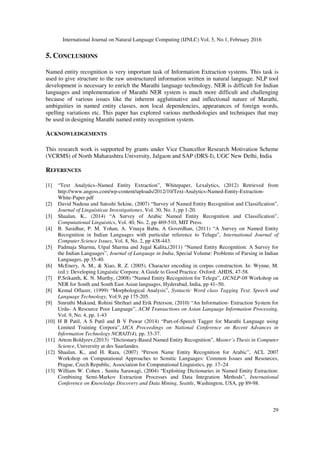 ISSUES AND CHALLENGES IN MARATHI NAMED ENTITY RECOGNITION | PDF