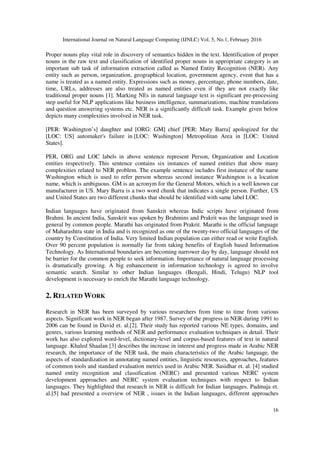 ISSUES AND CHALLENGES IN MARATHI NAMED ENTITY RECOGNITION | PDF