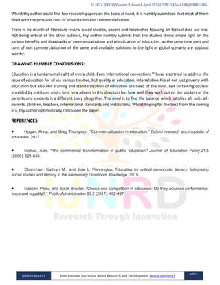 Commercialization and privatization of education | PDF