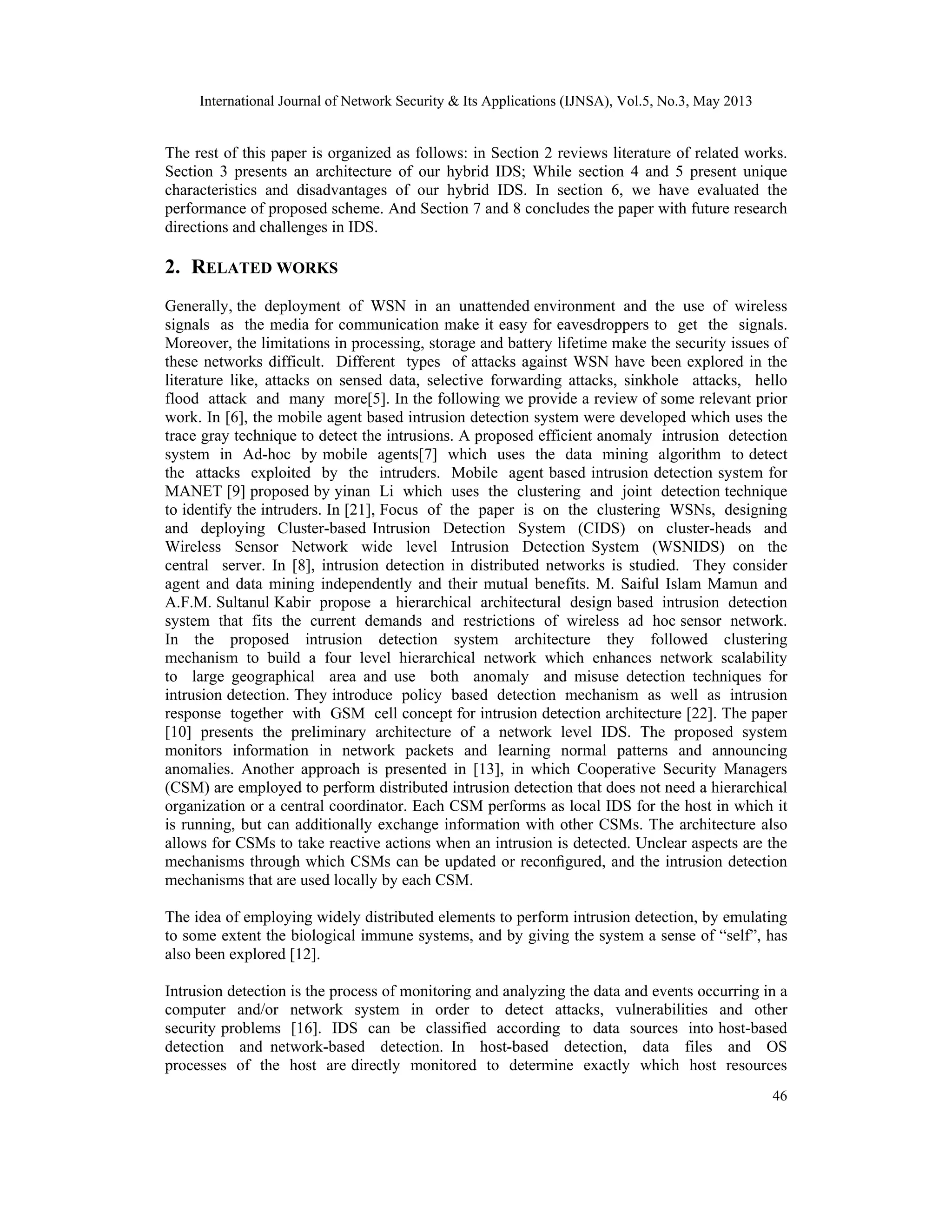 Hybrid Architecture For Distributed Intrusion Detection System In