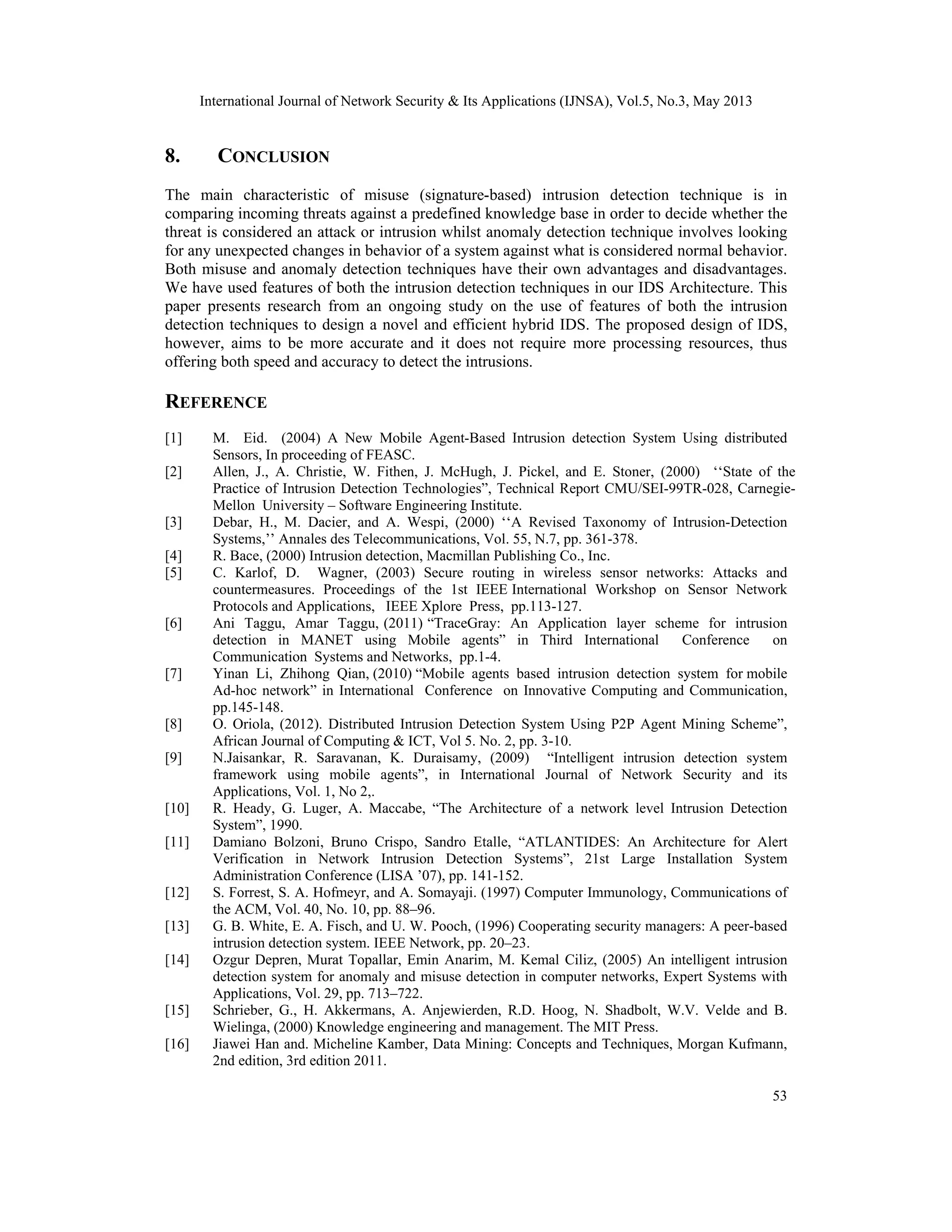 Hybrid Architecture For Distributed Intrusion Detection System In Wireless Network Pdf