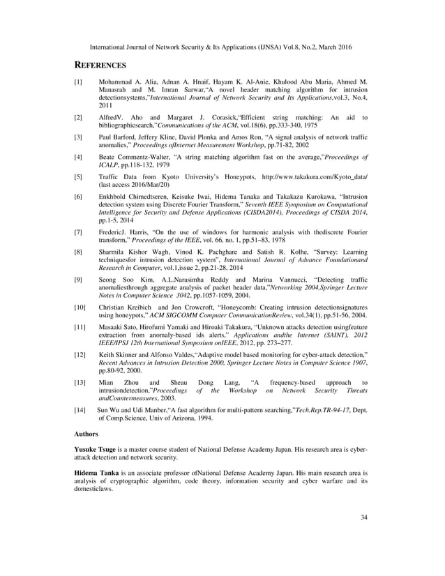 Intrusion Detection System Using Discrete Fourier Transform With Window Function Pdf
