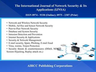 Call for Papers - International Journal of Network Security & Its ...