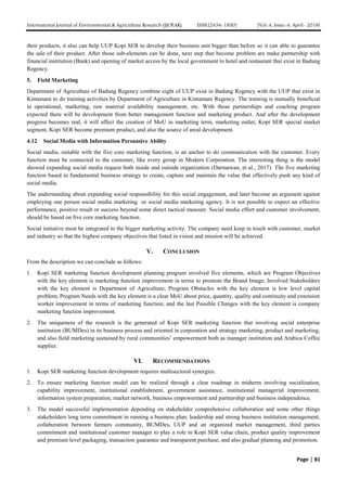 Marketing Function Development of Kopi Ser in Badung Regency | PDF