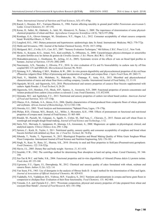 Physico-Chemical, Functional and Sensory Properties of Composite Bread prepared from Wheat and ...