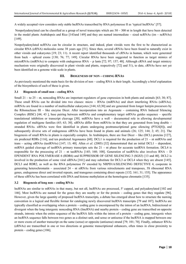 About non – coding RNAs | PDF