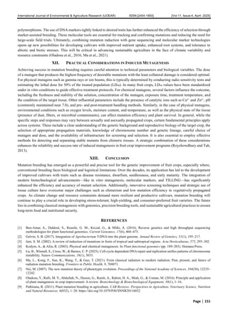 Mutation Breeding in Fruit Crops: Historical Milestones, Technological ...