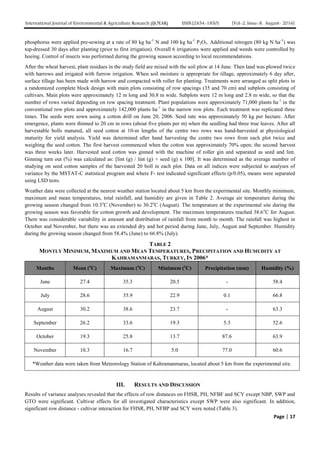Cotton Sown in Different Row Distances after Wheat Harvest: Seed Cotton ...