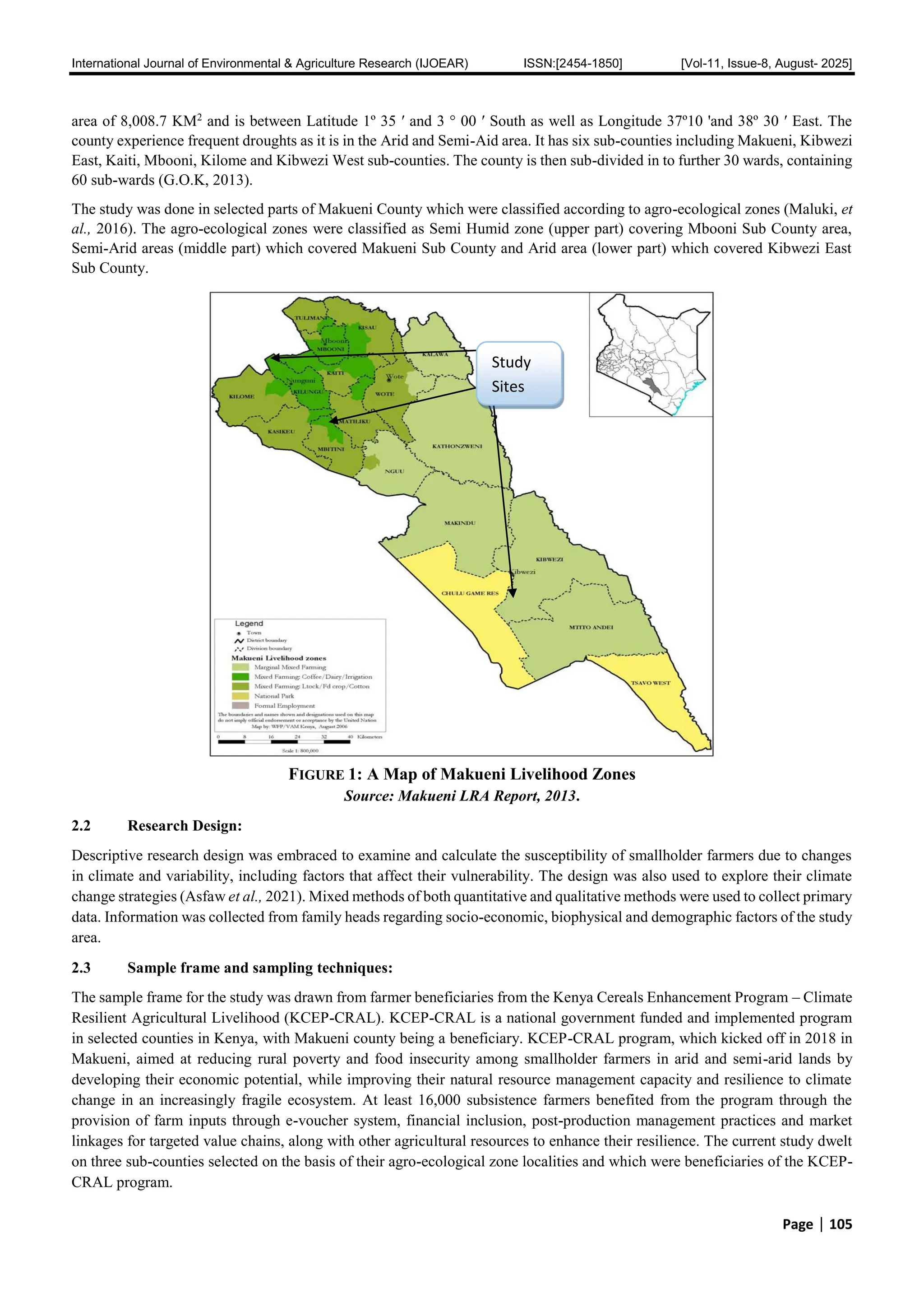Livelihood Vulnerability Levels of Smallholder Farmers to Climate ...