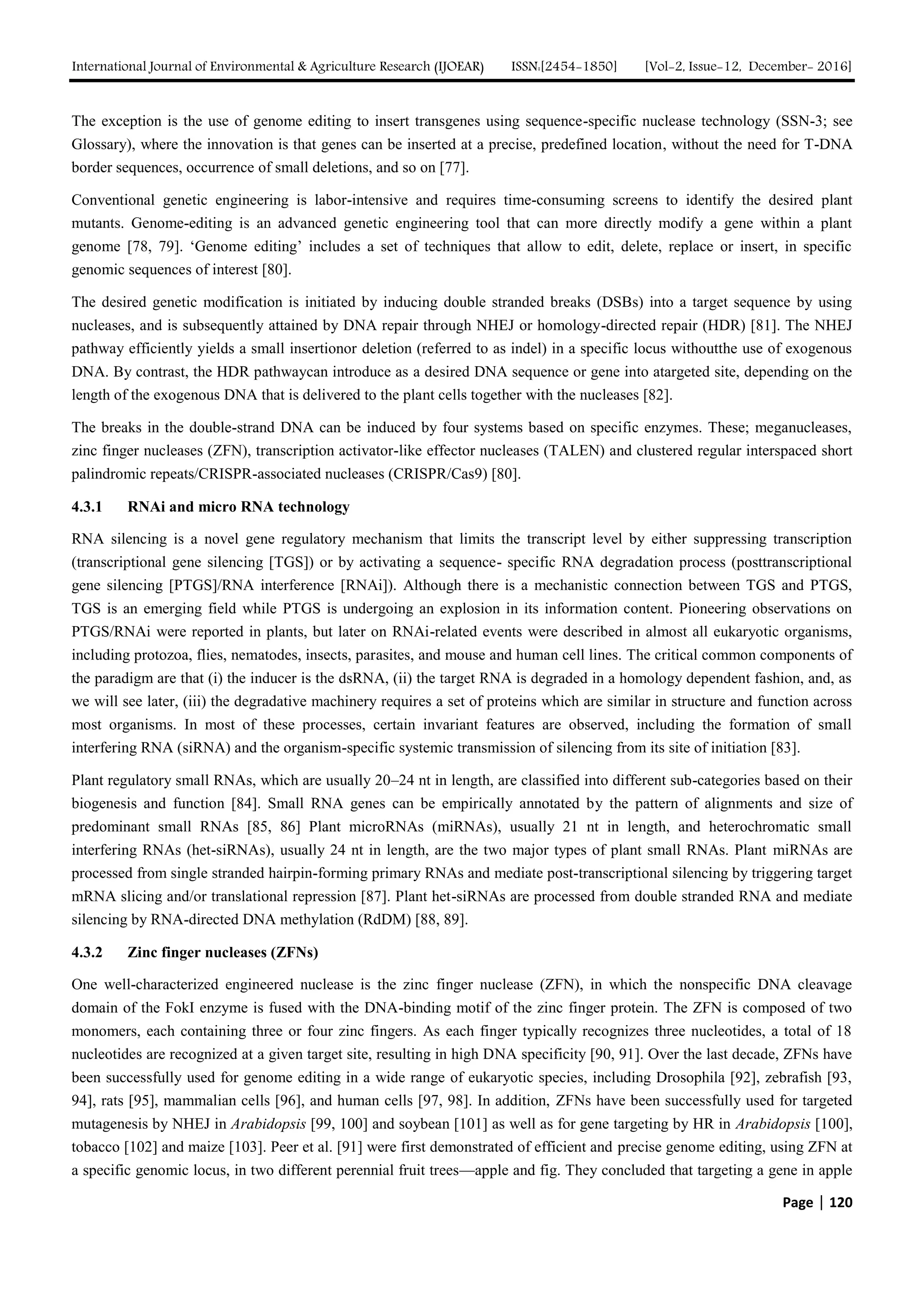 Genetic Engineering Techniques in Fruit Science | PDF