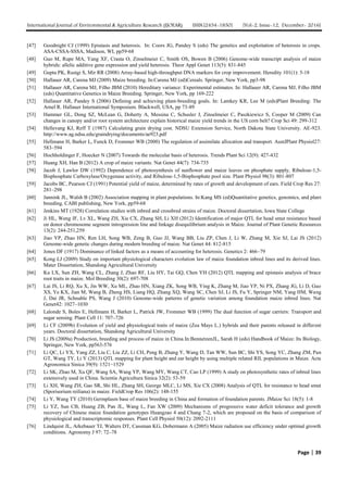 The formation of Maize Foundation Inbred Lines: Analysis in Different ...