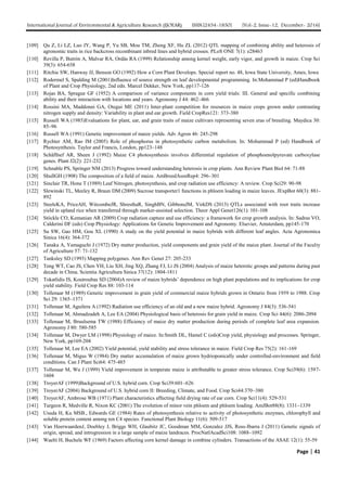 The formation of Maize Foundation Inbred Lines: Analysis in Different ...