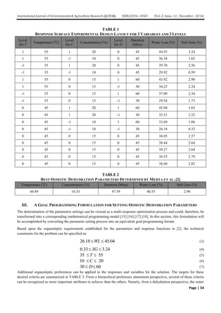 The Calculation of Optimal Osmotic Dehydration Process Parameters for Mushrooms by Employing: A ...