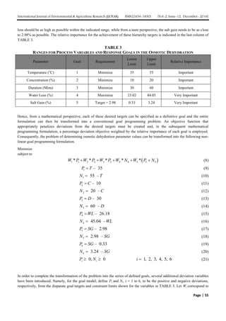 The Calculation of Optimal Osmotic Dehydration Process Parameters for Mushrooms by Employing: A ...