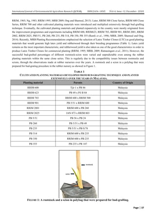 Rubber Tree Cultivation and Improvement: Rootstock-Scion Compatibility ...