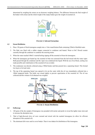 Extraction and Formulation of Perfume from Lemongrass | PDF