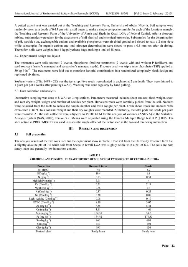 Seed management’s influences on nodulation and yield of improved variety of soybean (Glycine max ...