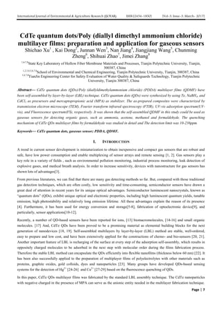 CdTe quantum dots/Poly (diallyl dimethyl ammonium chloride) multilayer films: preparation and ...