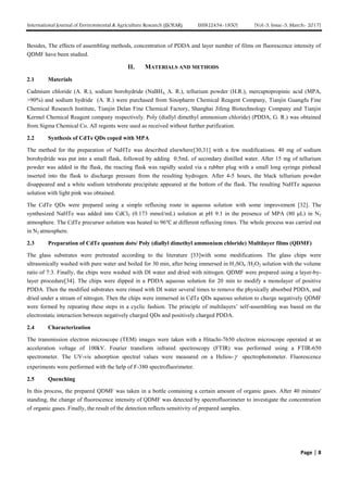 CdTe quantum dots/Poly (diallyl dimethyl ammonium chloride) multilayer ...