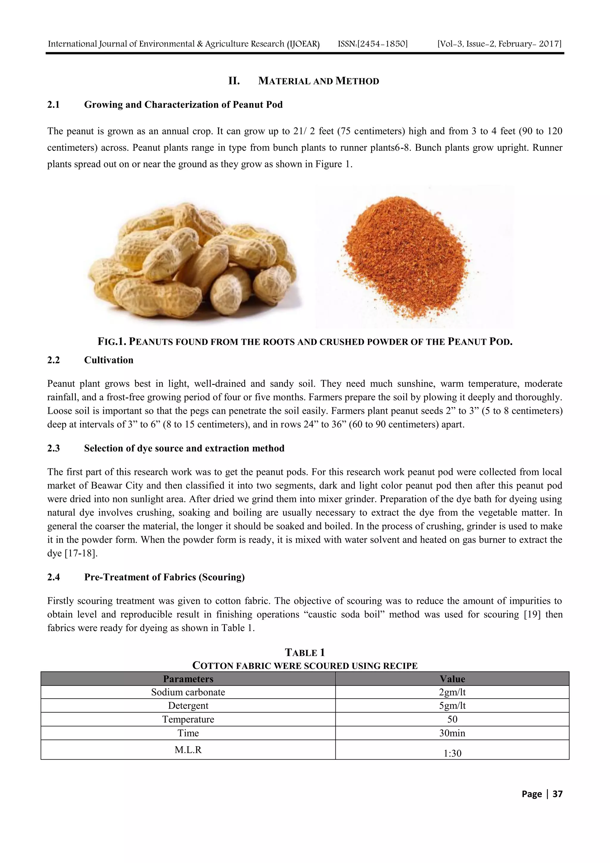 Study of Dyeing of Cotton Fabric using Peanut Pod Natural Dyes using ...
