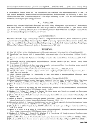 Study of Dyeing of Cotton Fabric using Peanut Pod Natural Dyes using ...