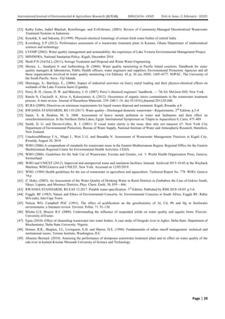 The Effluent Quality Discharged and Its Impacts on the Receiving Environment Case of Kacyiru ...