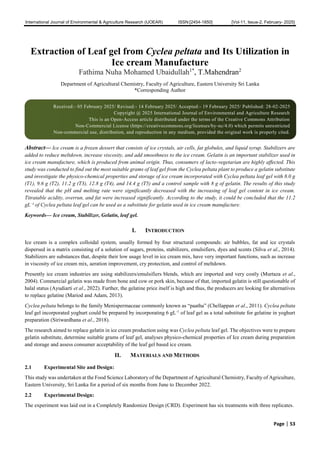 Extraction of Leaf gel from Cyclea peltata and Its Utilization in Ice ...