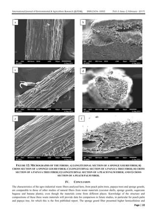 Study of natural fibers from waste from sponge gourd, peach palm tree ...