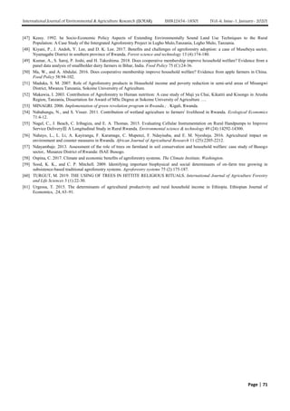 Impact Assessment of Agroforestry Practices on Community Socio-Economic Livelihoods in Rwanda | PDF
