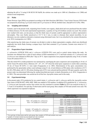 Ochratoxin A production by Aspergillus section Nigri strains isolated ...