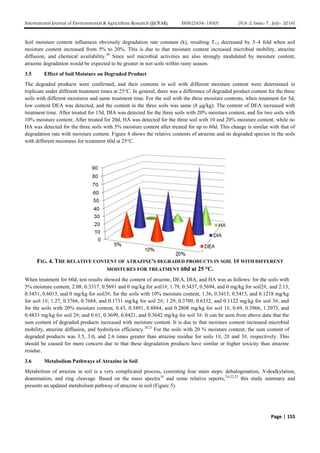 Effect of Temperature and Moisture on Degradation of Herbicide Atrazine in Agricultural Soil | PDF