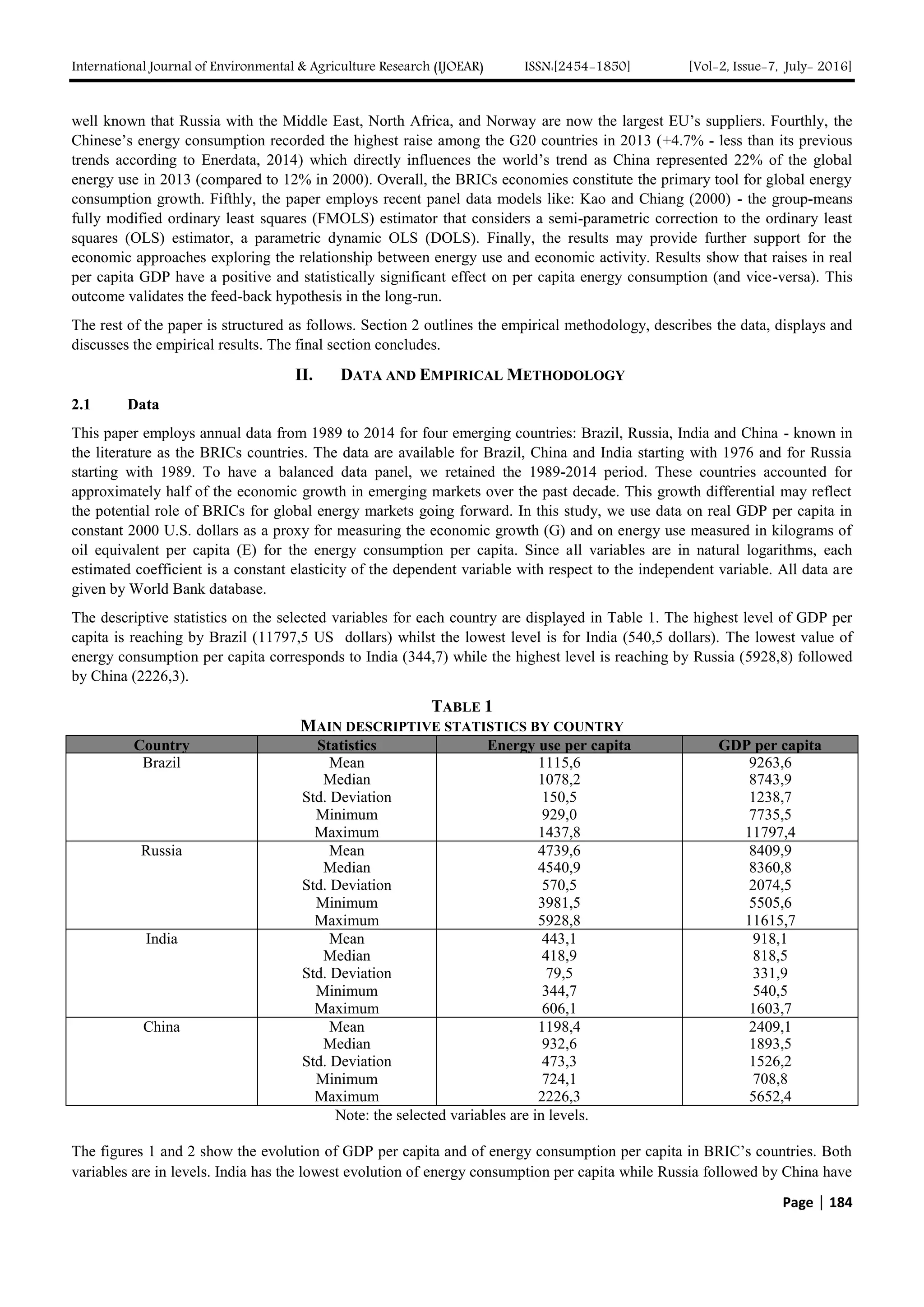 Explaining the relationship between energy consumption and economic ...