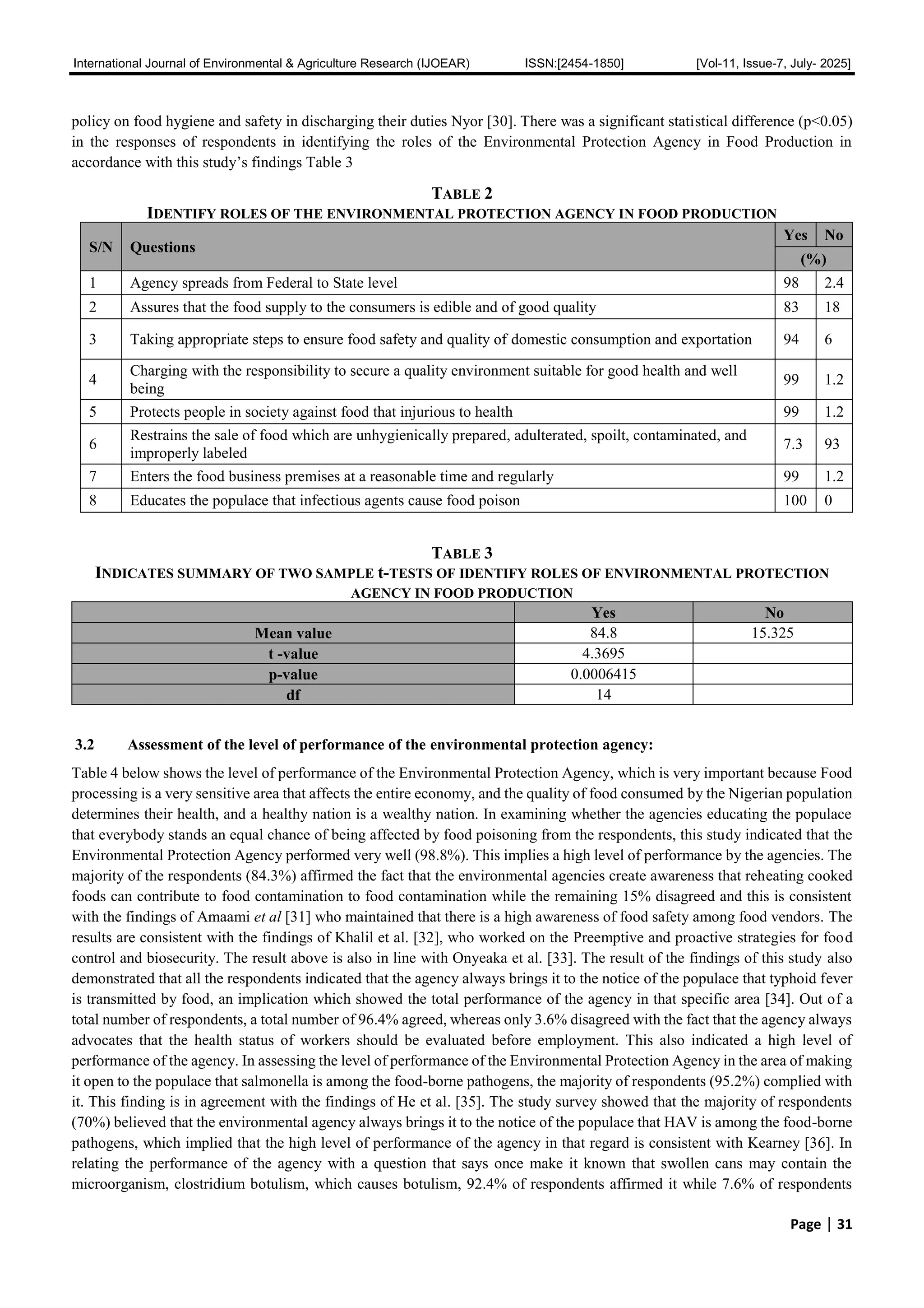 An Assessment of the Role and Effectiveness of the Environmental ...