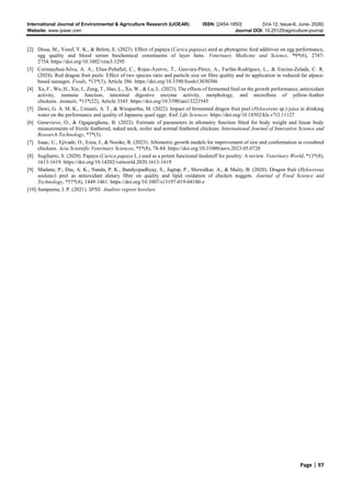 Allometric Growth Patterns in Native Chickens with Fermented Papaya ...