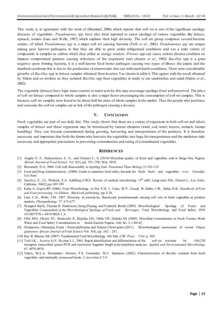 Bacteriological Assessment of Lettuce Vended in Benin City Edo State ...