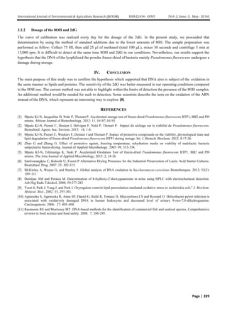 Determination of 8-Hydroxy-2 Deoxyguanosine in Pseudomonas Fluorescens ...