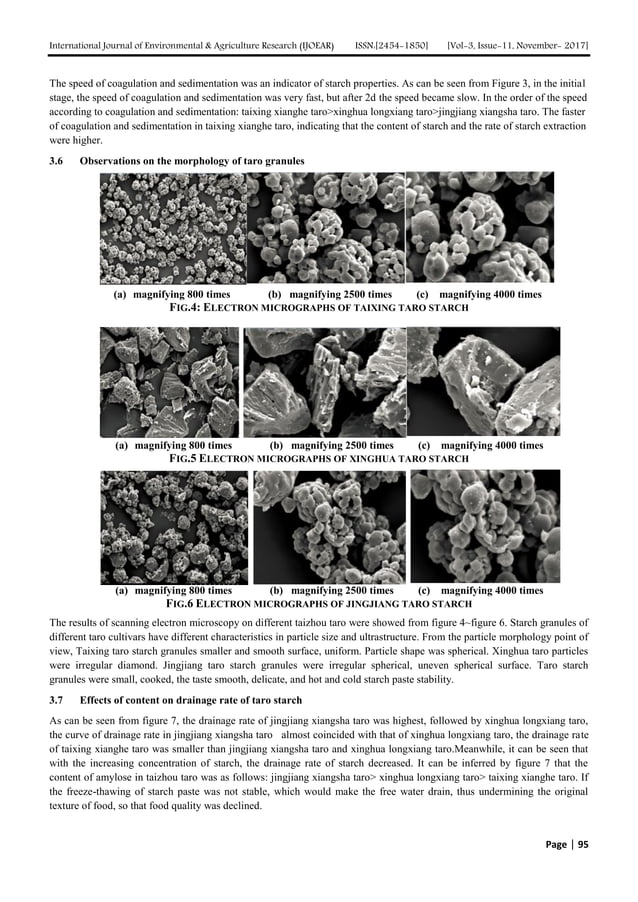 Study on Physicochemical Properties and Microstructure of Taro Starch in Taizhou | PDF