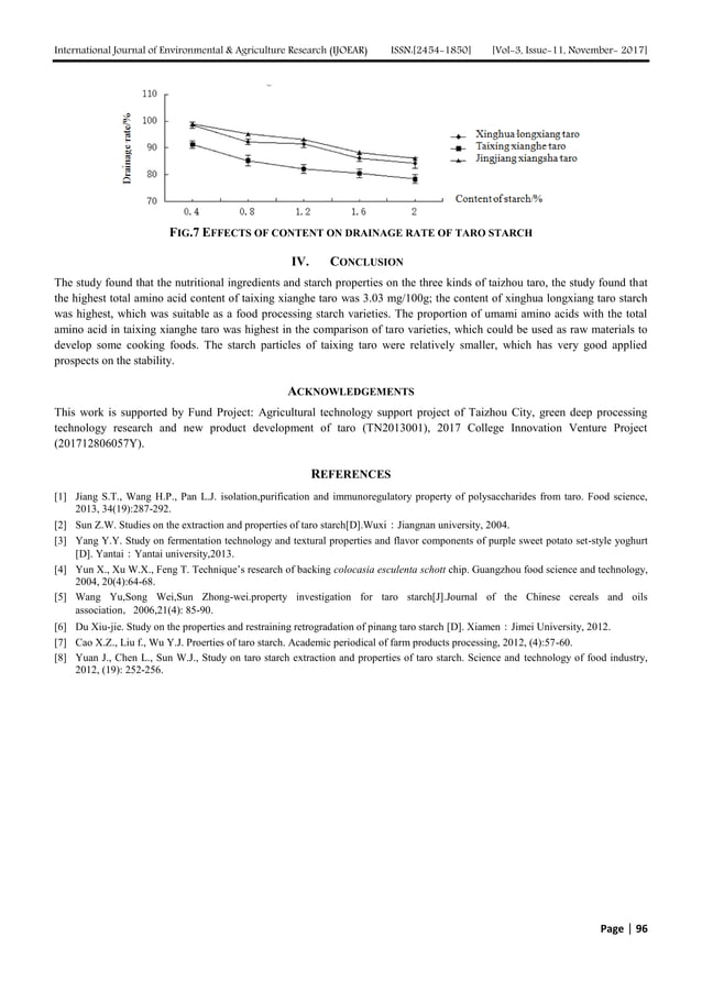 Study on Physicochemical Properties and Microstructure of Taro Starch in Taizhou | PDF ...