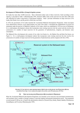 A Major Irrigation Project (Accelerated Mahaweli Programme) and the ...