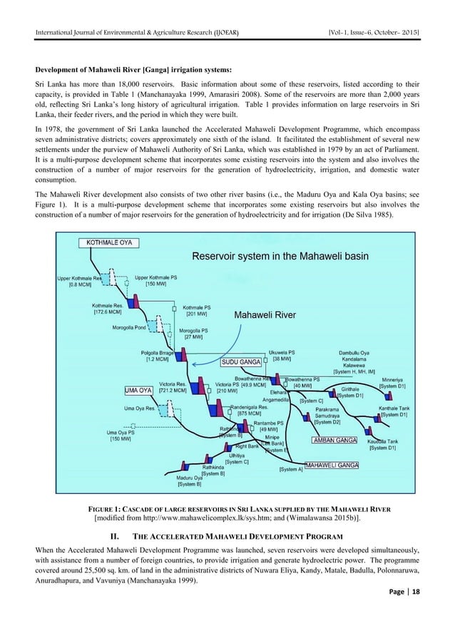 A Major Irrigation Project (Accelerated Mahaweli Programme) and the ...