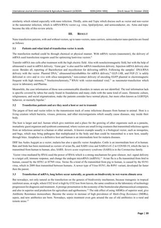 Vector and Non-Vector Infection up to Nano-Vector in Association with ...