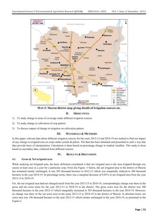 Study of irrigation sources and cultivation area for Cereals & Pulses ...